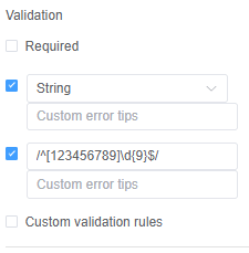 Form Validation | Visual Low-Code Form designer